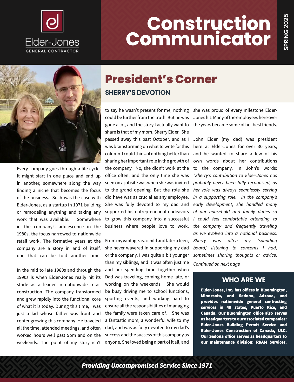 Construction Communicator: Spring 2025 - Elder-Jones | General Contractor | U.S. Canada Puerto Rico